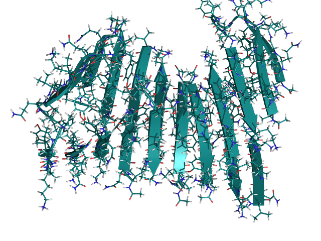 Aggregation of small peptides